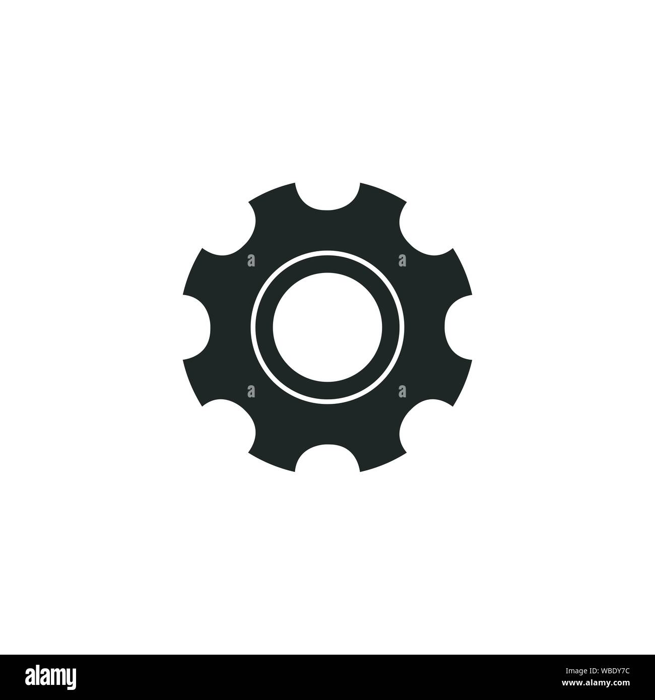 gear or cog logo Icon vector. Simple flat symbol. Vector illustration ...