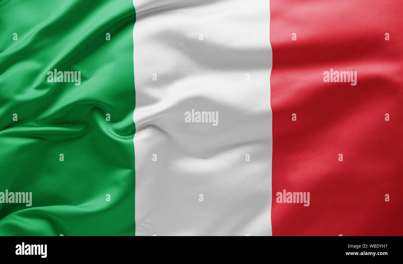 Waving national flag of Italy Stock Photo - Alamy