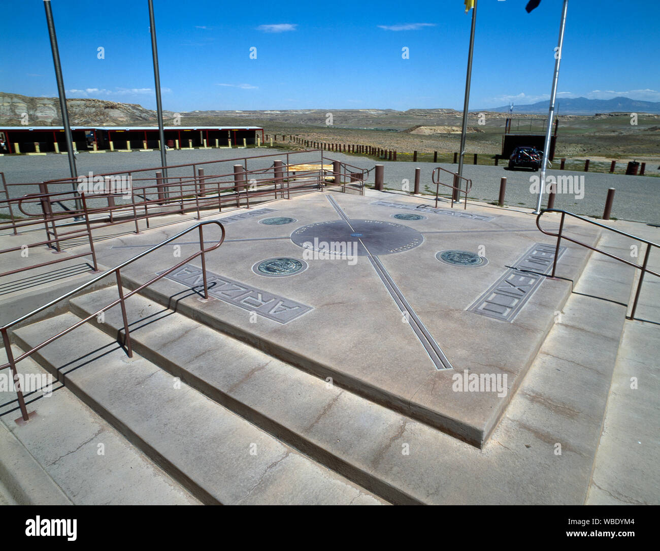 Four Corners Monument, marking the only spot in the United States where ...