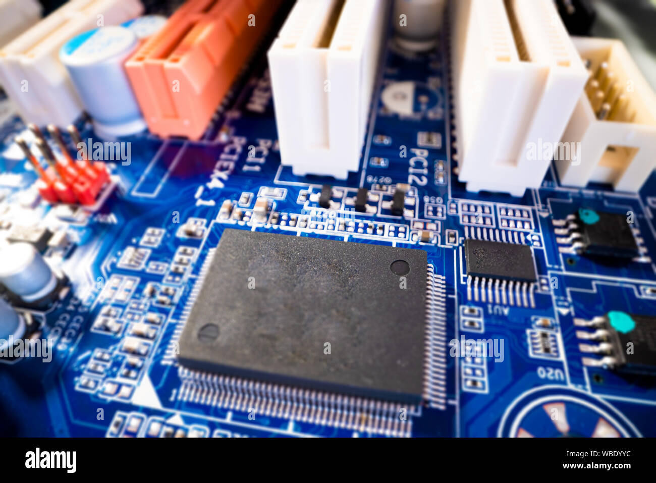 electronic PCB garbage as background from recycle industry and old ...