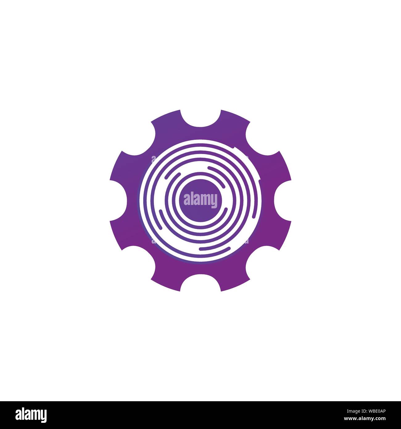 Technical cog or gear wheel with futuristic circle. vector illustration ...