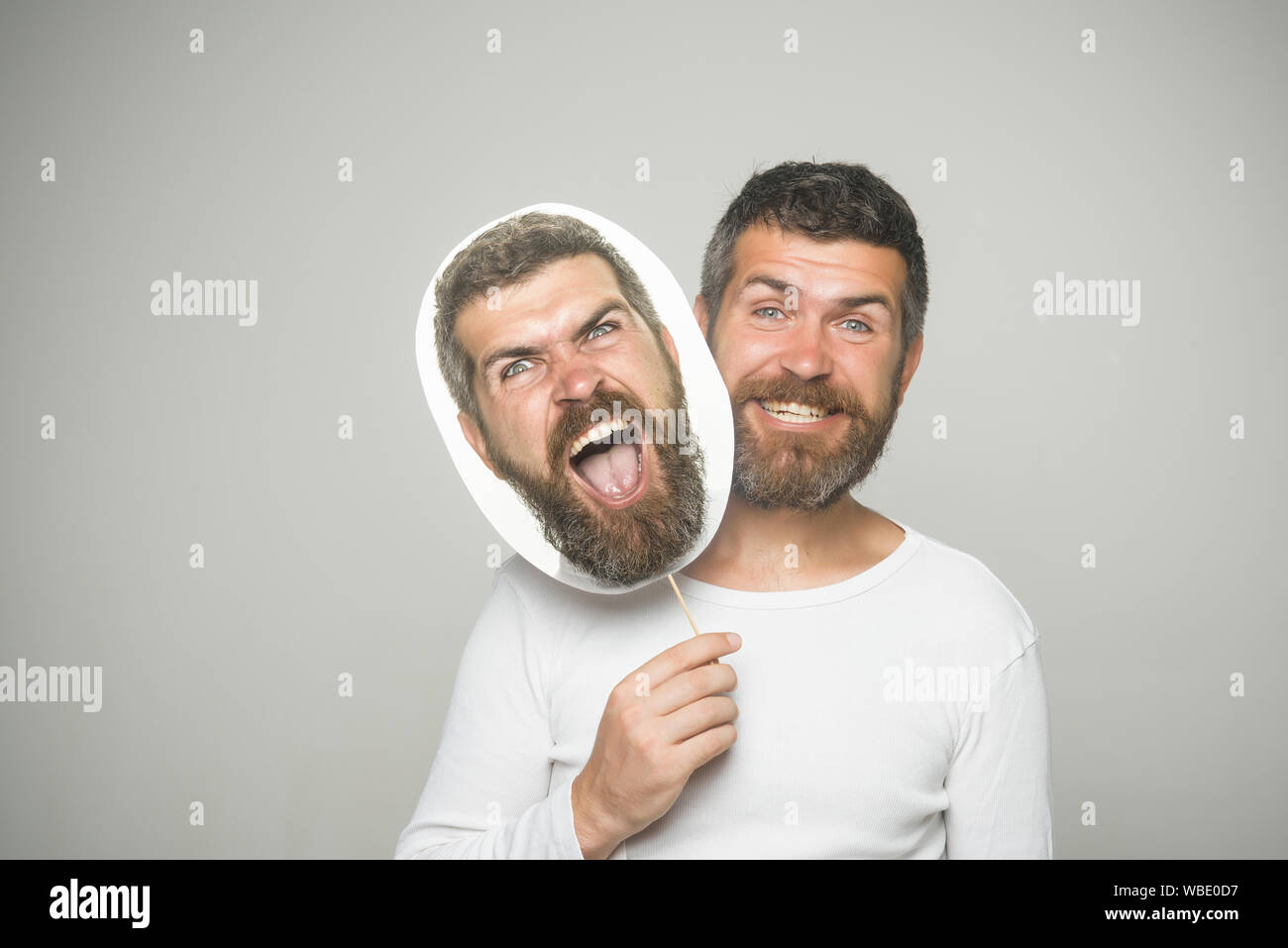 Angry man and long white beard hi-res stock photography and images - Alamy