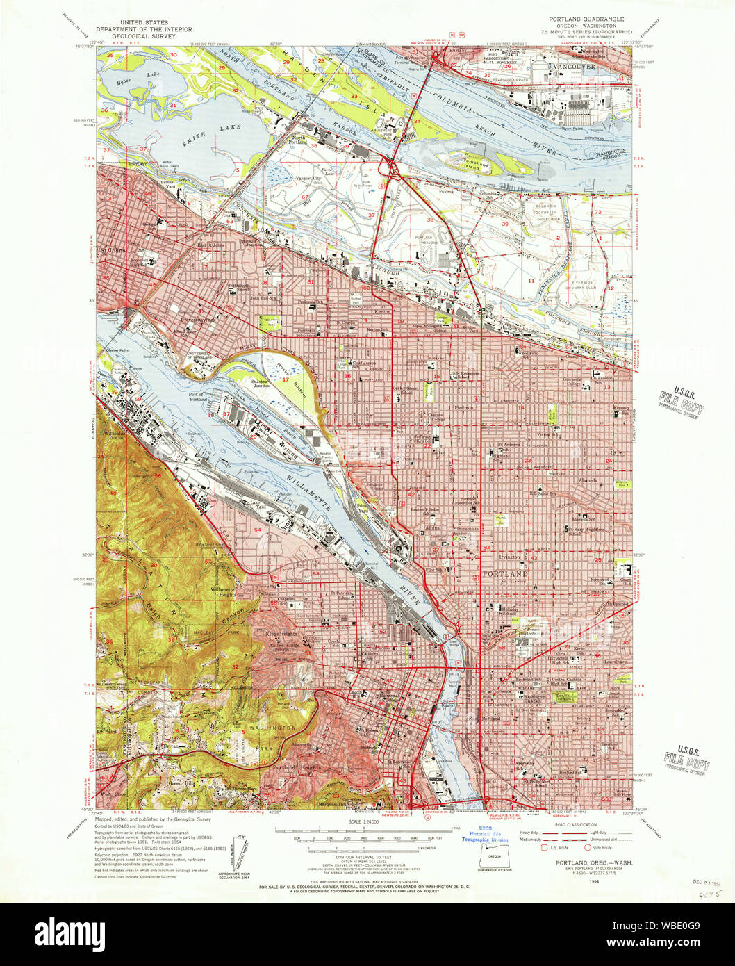Map oregon usgs portland hi-res stock photography and images - Alamy