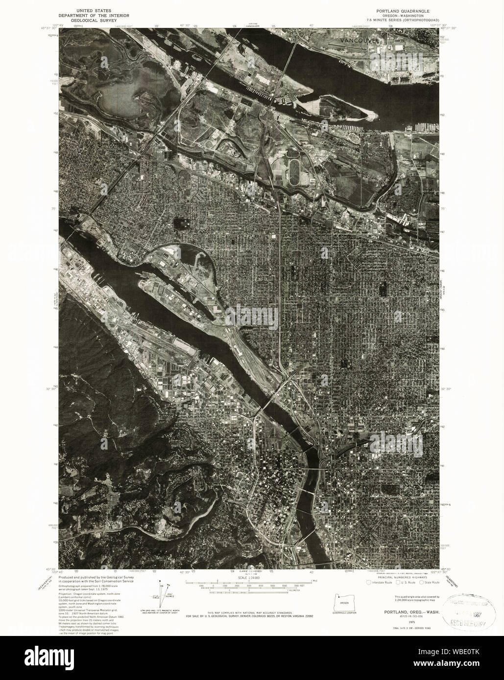 Usgs Map Oregon Portland High Resolution Stock Photography and Images ...