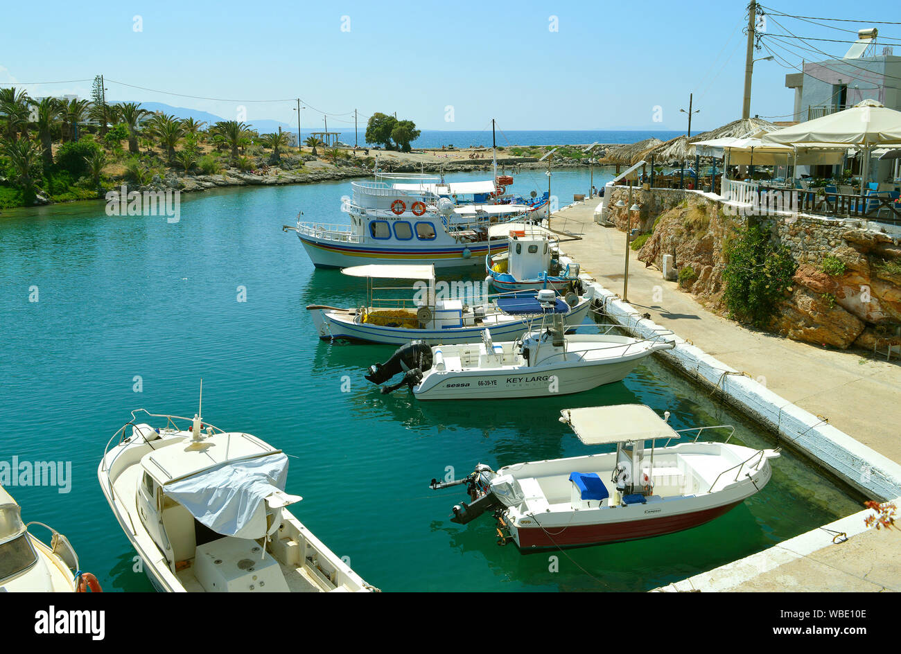 Sissi harbour in Crete the largest and most populated of the Greek ...