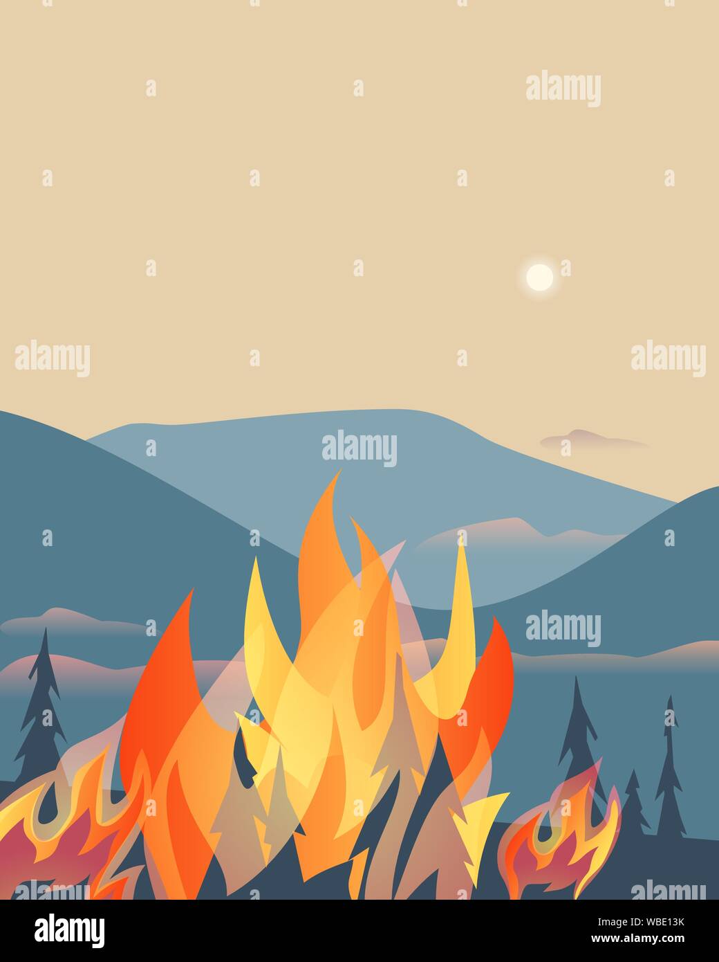 Wildlife disaster Stock Vector Images - Alamy