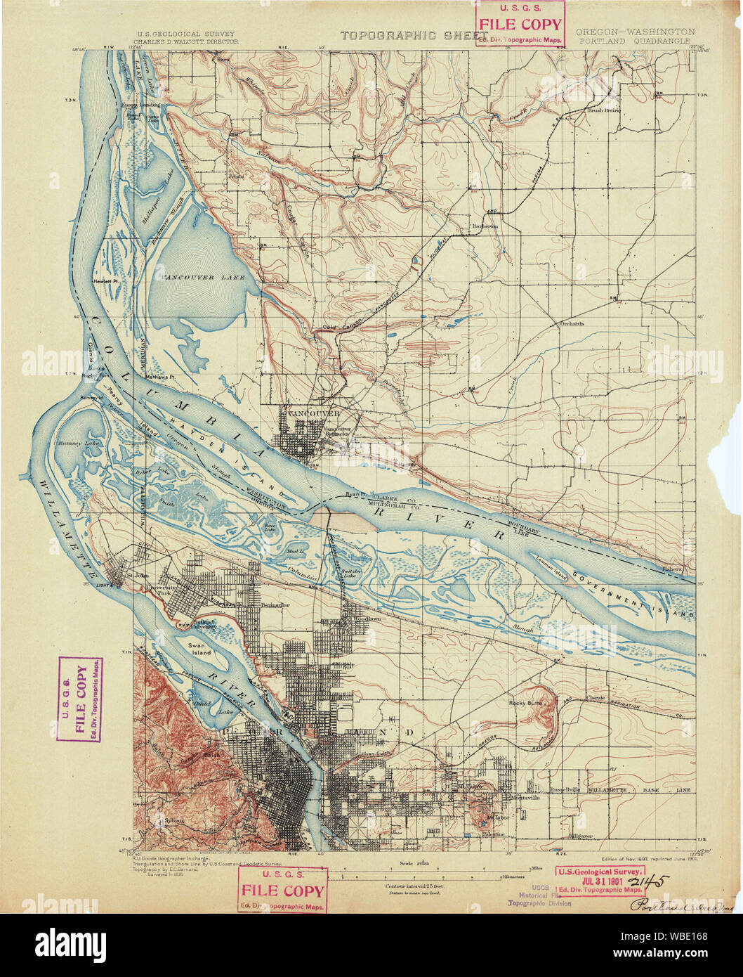1897 oregon map hi-res stock photography and images - Alamy