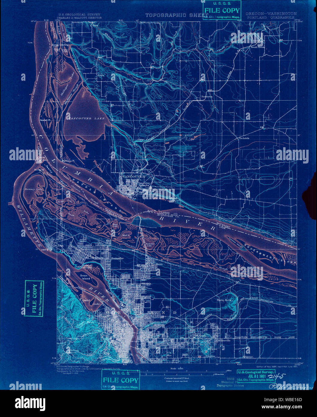 1897 oregon map hi-res stock photography and images - Alamy