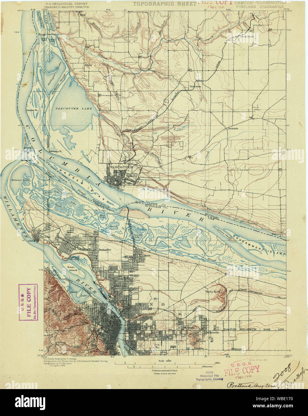 1897 oregon map hi-res stock photography and images - Alamy