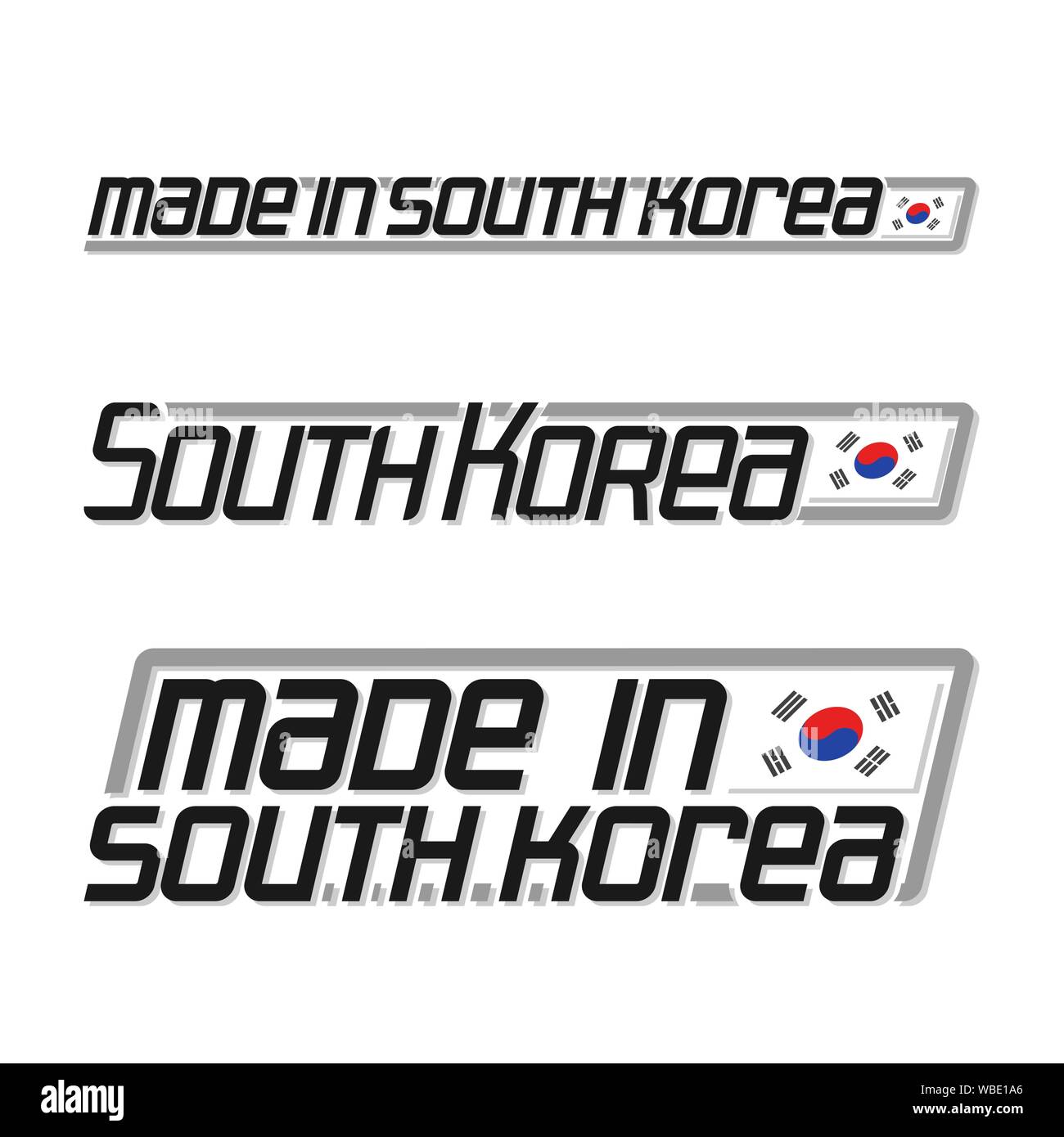 South korea flag text Stock Vector Images - Alamy