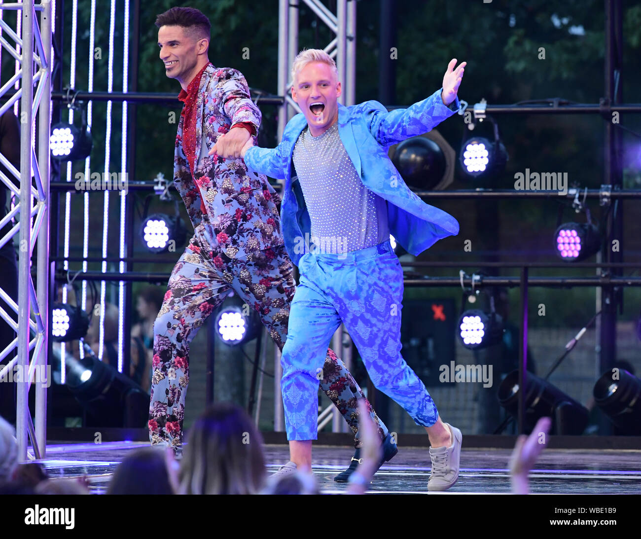 David James (left) and Jamie Lang arriving at the red carpet launch of ...
