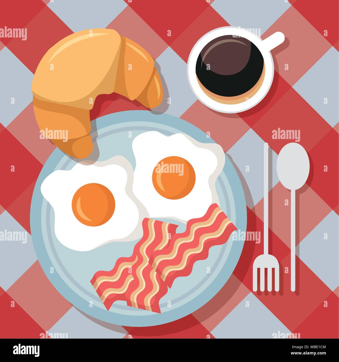 breakfast cooking icons flat design Stock Vector Image & Art - Alamy