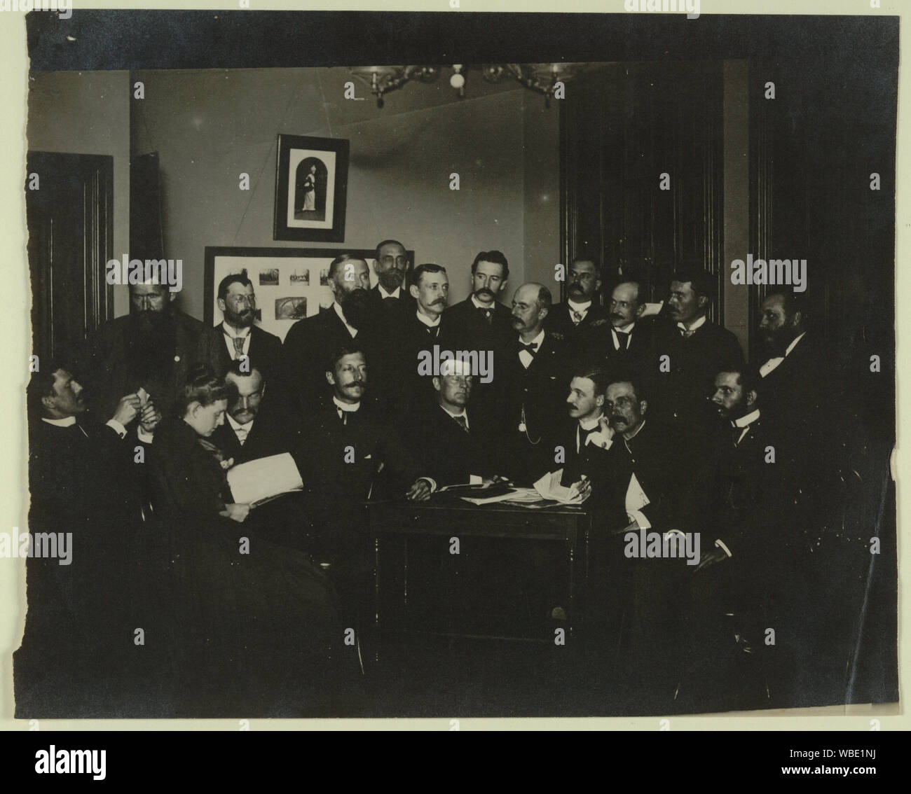 Frances Benjamin Johnston, seated in profile at left, group portrait ...