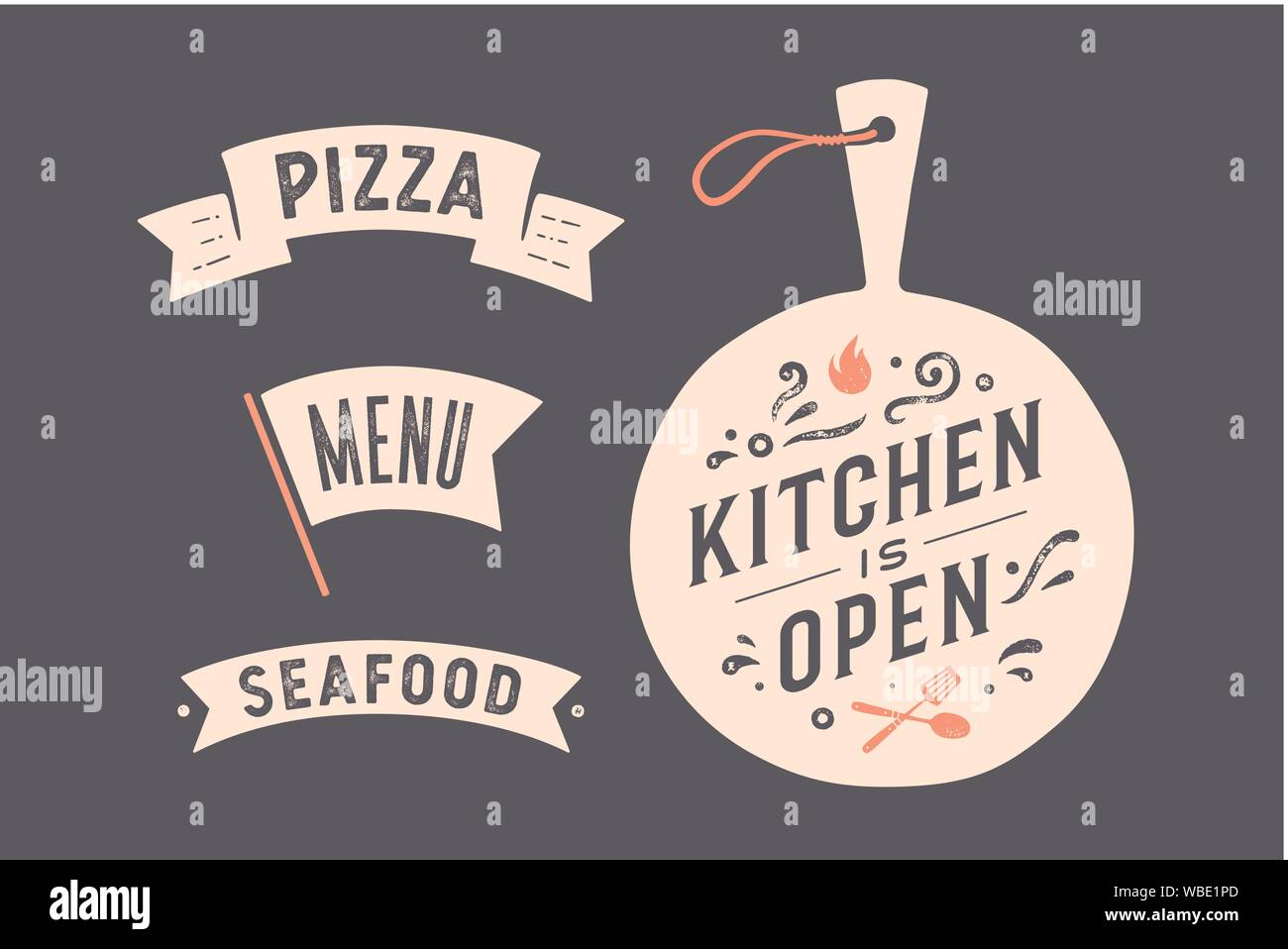 Kitchen Open. Wall decor, poster, sign, quote Stock Vector Image & Art ...