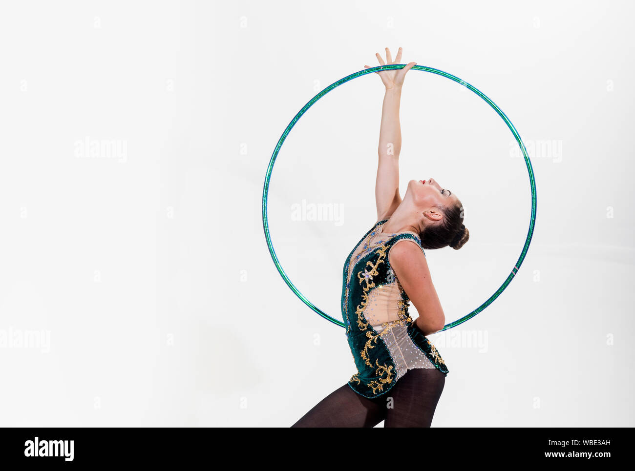 Fitness and dieting of girl gymnast. Workout sports activities in gym ...