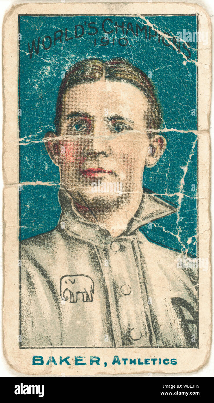 Frank Baker, Philadelphia Athletics, baseball card portrait Abstract ...