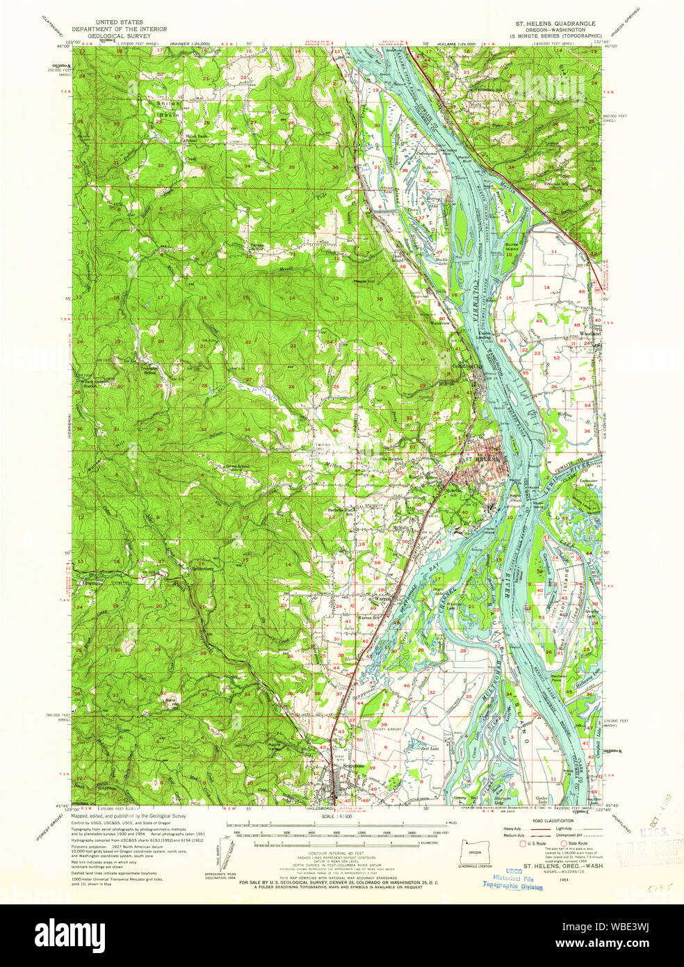 Map Of St Helens High Resolution Stock Photography and Images - Alamy