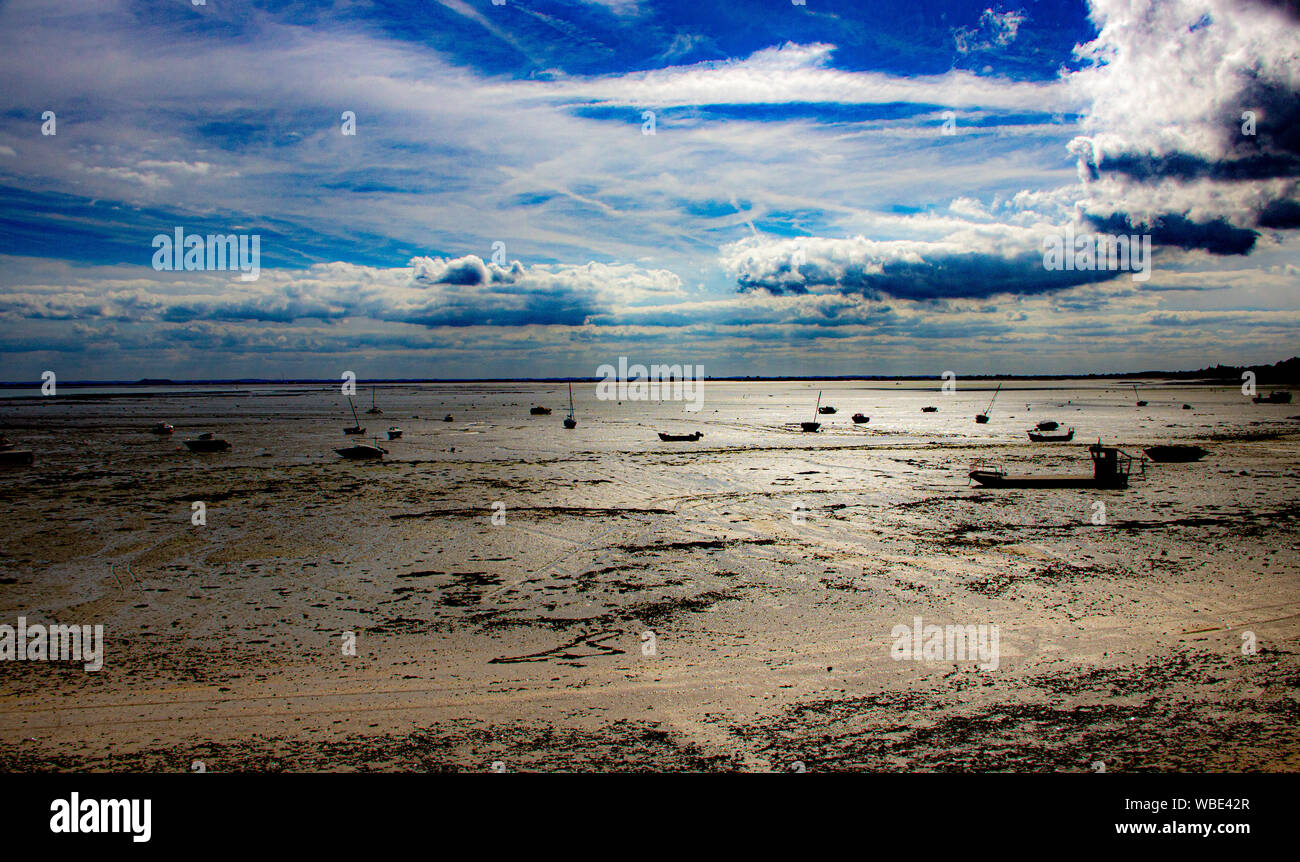 Ships and boats on the beach at Ebb Stock Photo - Alamy