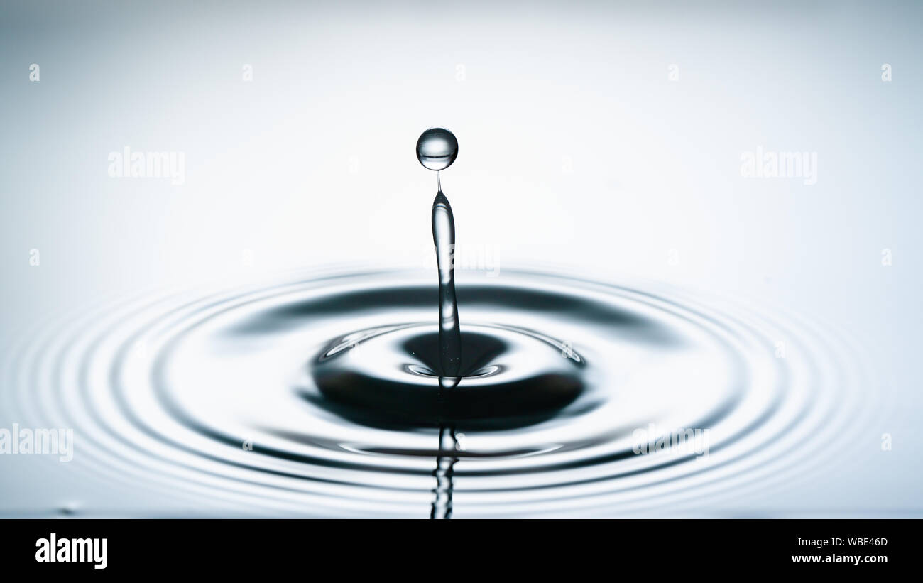 water drop collision. Water splash Stock Photo - Alamy