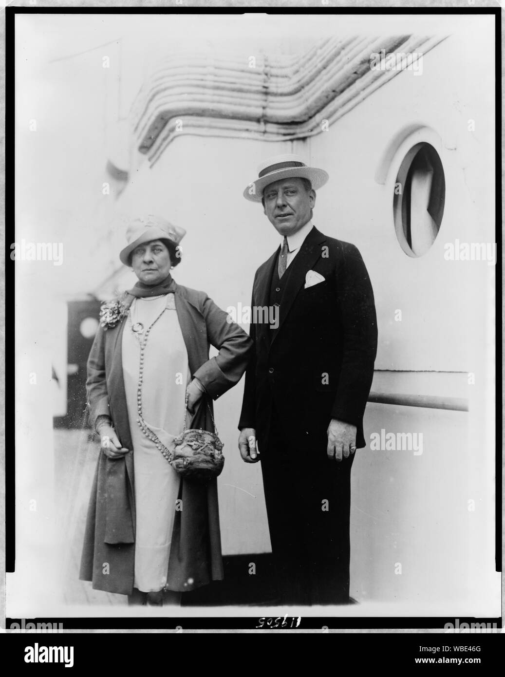 Frank Hague and his wife, posed, standing, facing front Abstract/medium ...