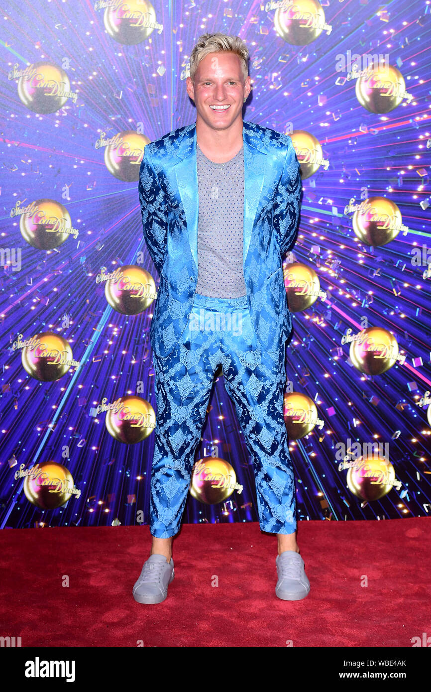 Jamie Lang arriving at the red carpet launch of Strictly Come Dancing ...