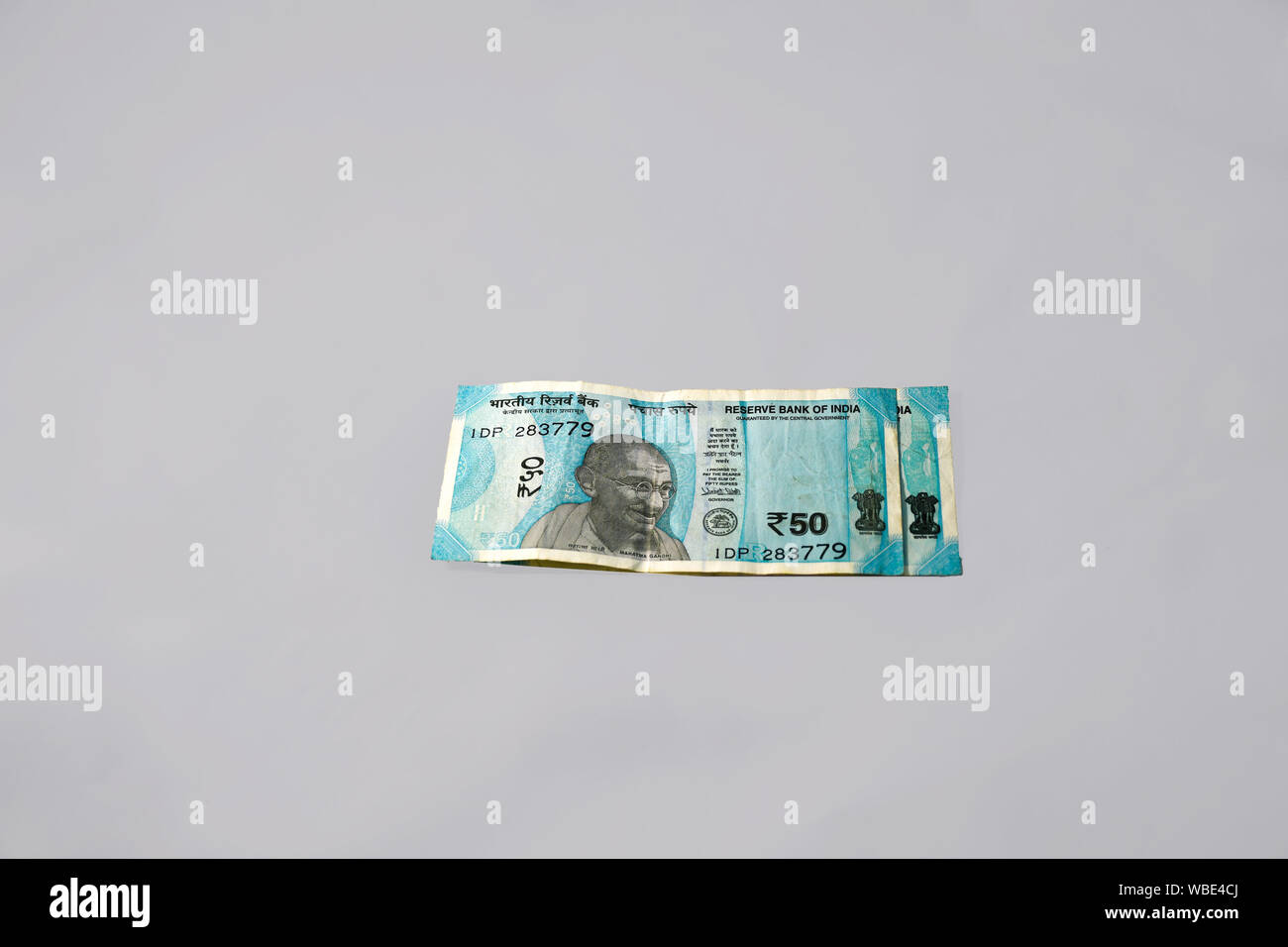 Stained & wrinkled Modern Indian Fifty Rupee Currency Notes Stock Photo ...