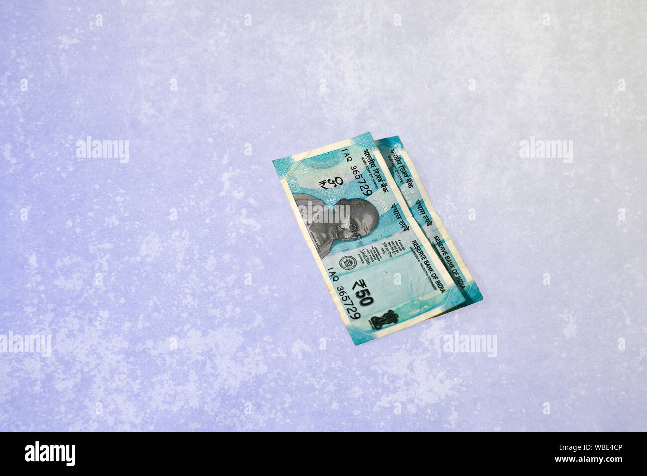 Stained & wrinkled Modern Indian Fifty Rupee Currency Notes Stock Photo ...