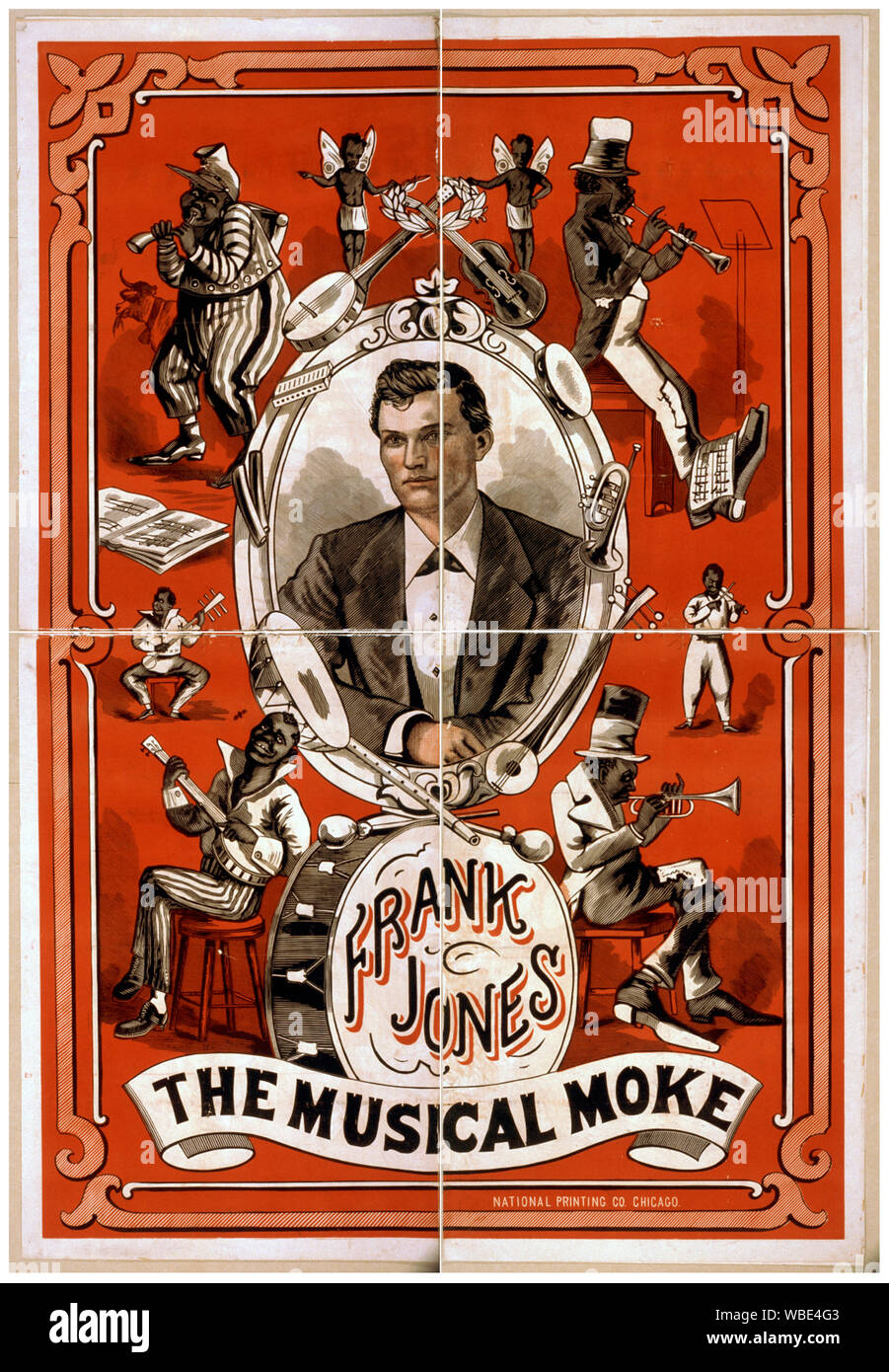 Frank Jones the musical moke Abstract/medium: 1 print : color woodcut ...