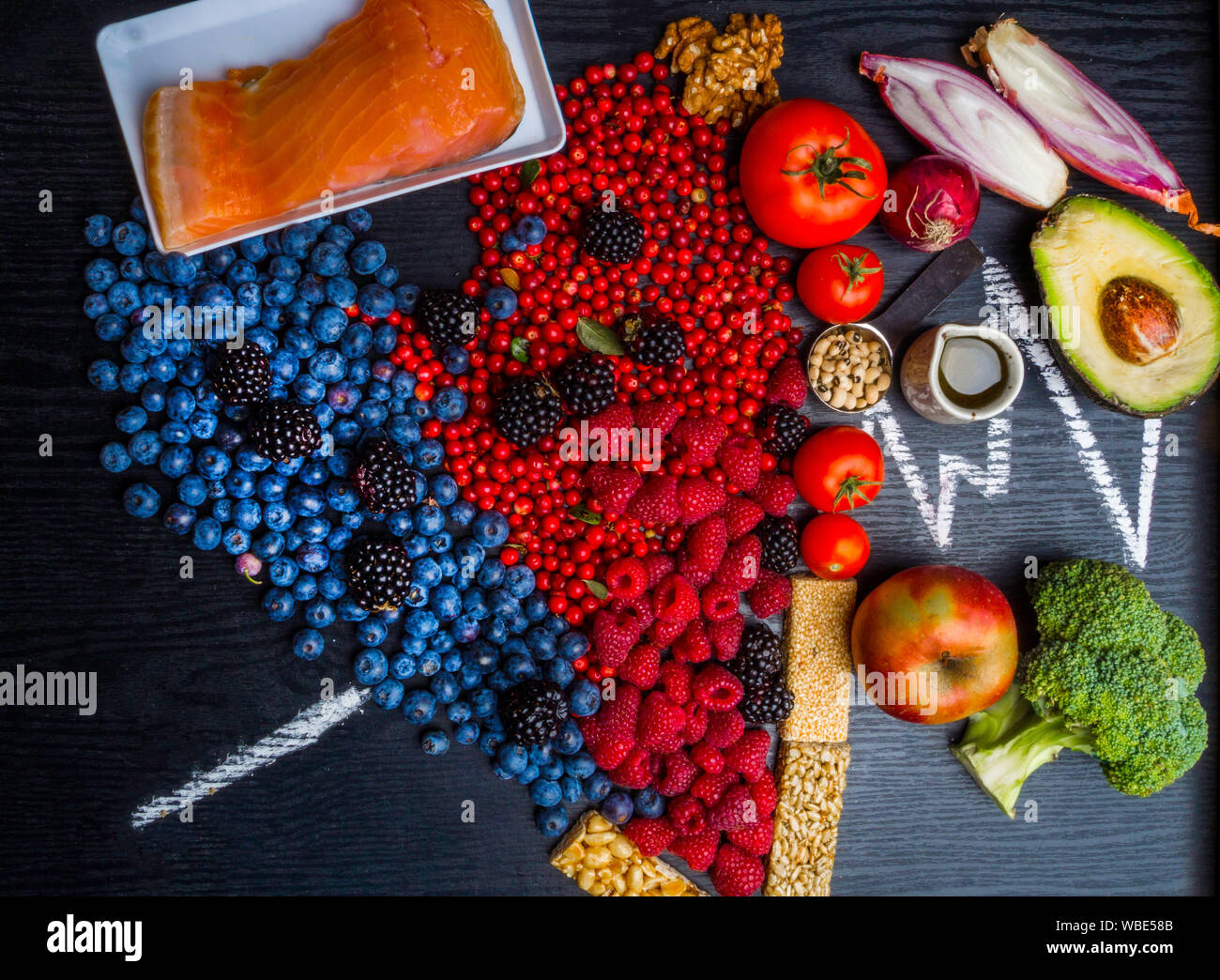 healthy heart food, rich in fiber, heart shaped Stock Photo - Alamy