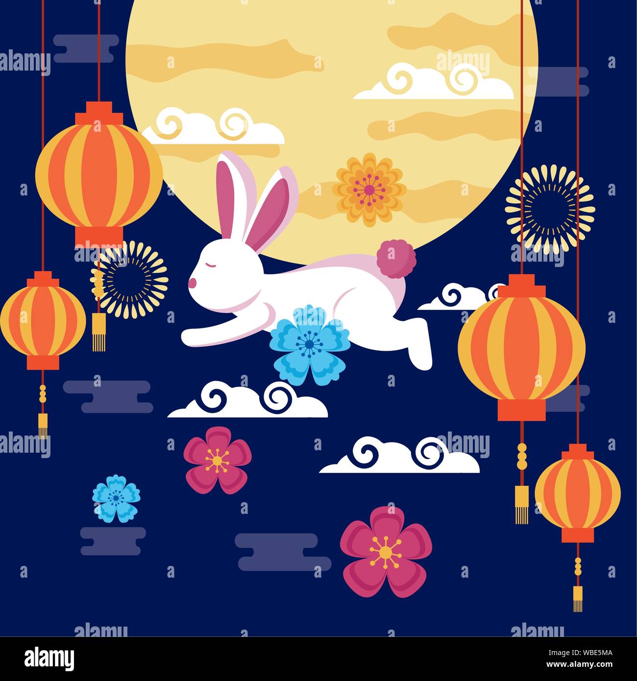 August full moon Stock Vector Images - Alamy