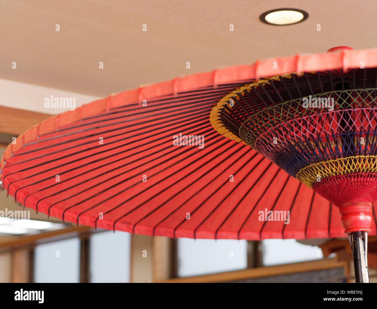 Traditional Japanese red paper umbrella Stock Photo - Alamy