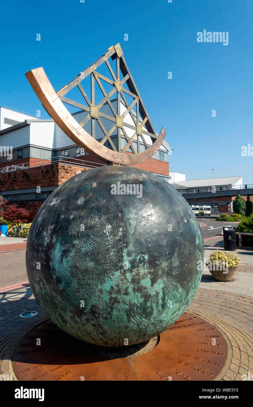 Commemorative Globe and Navigation Quadrant Sculpture for Explorer ...