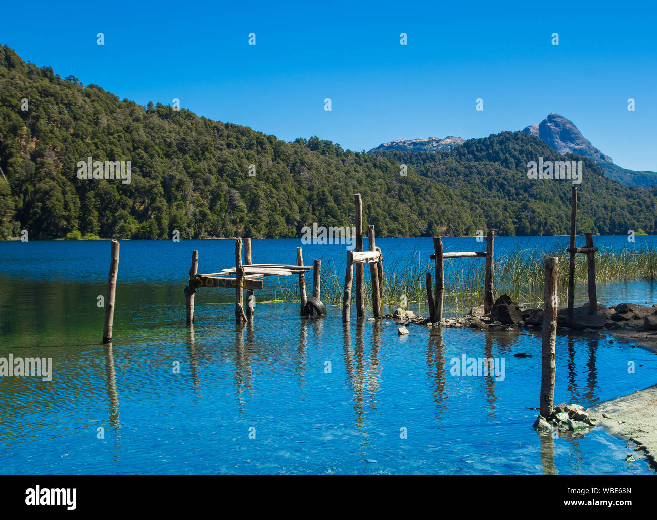 Lago Espejo Grande near Villa la Angostura in Neuquen Province ...