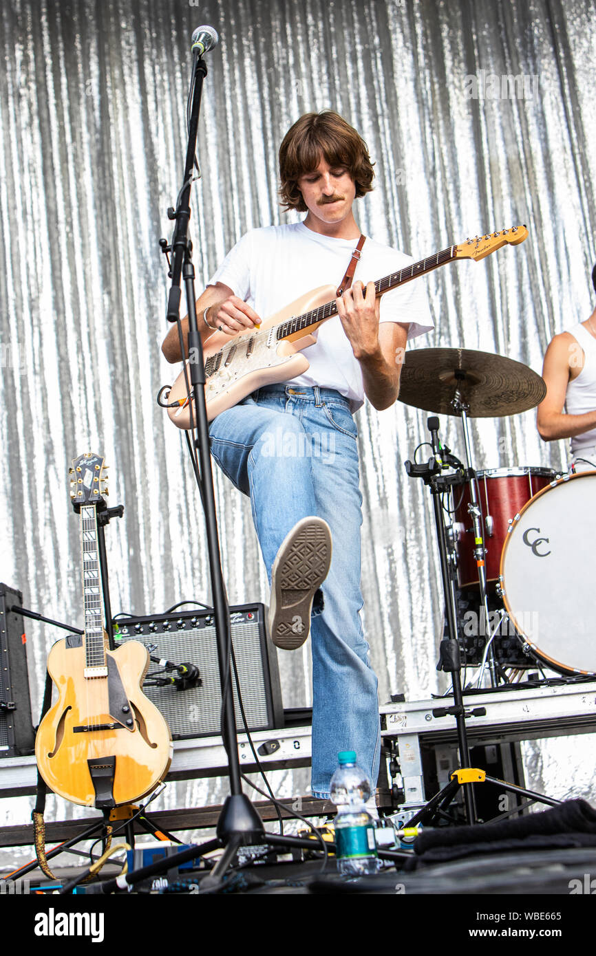 Turin Italy. 25 August 2019. The Australian band PARCELS performs live ...