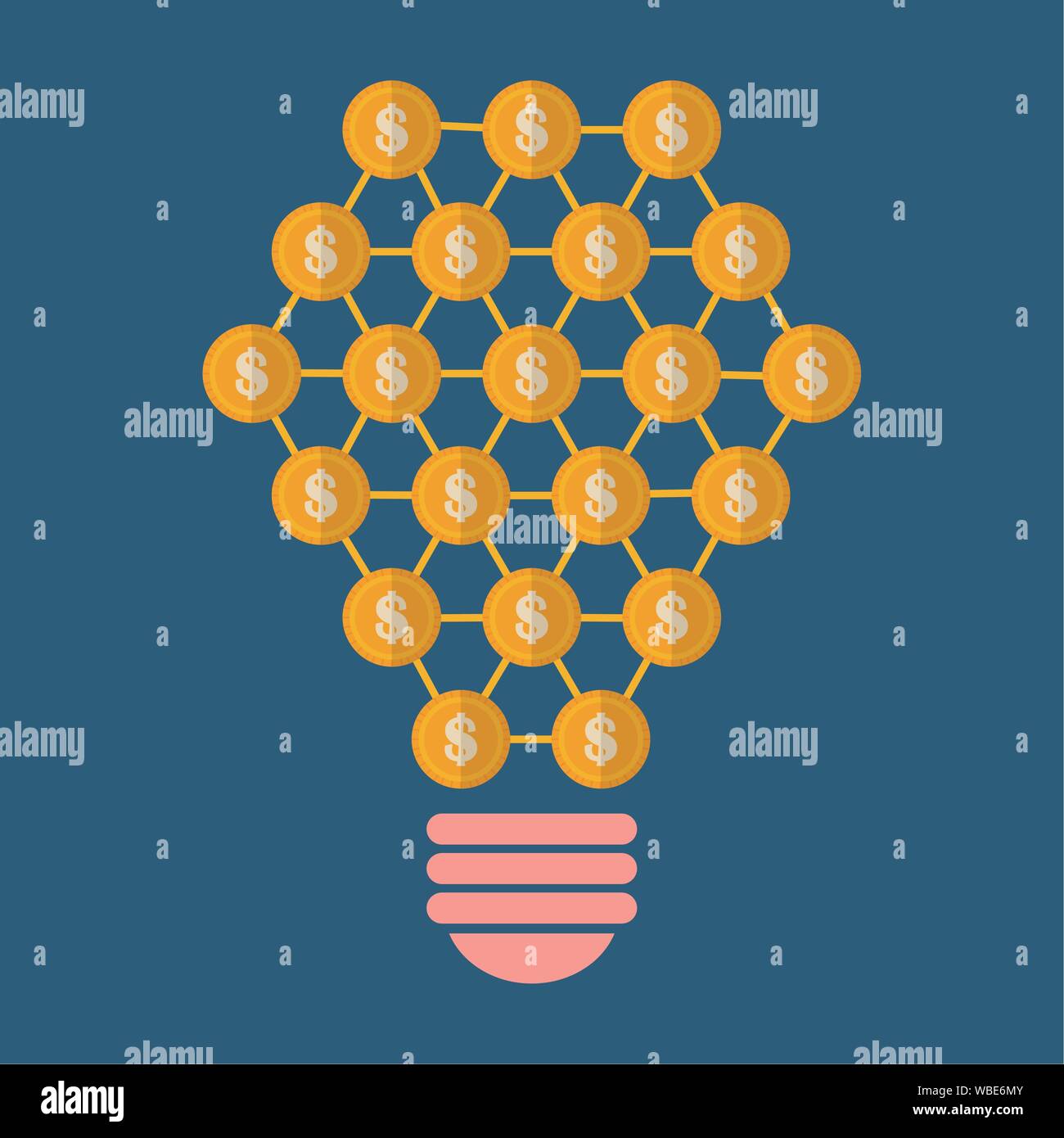 Energy bulb coins Stock Vector Images - Alamy