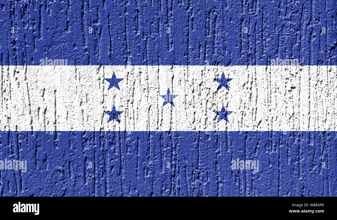Flag of Honduras close up painted on a cracked wall Stock Photo - Alamy
