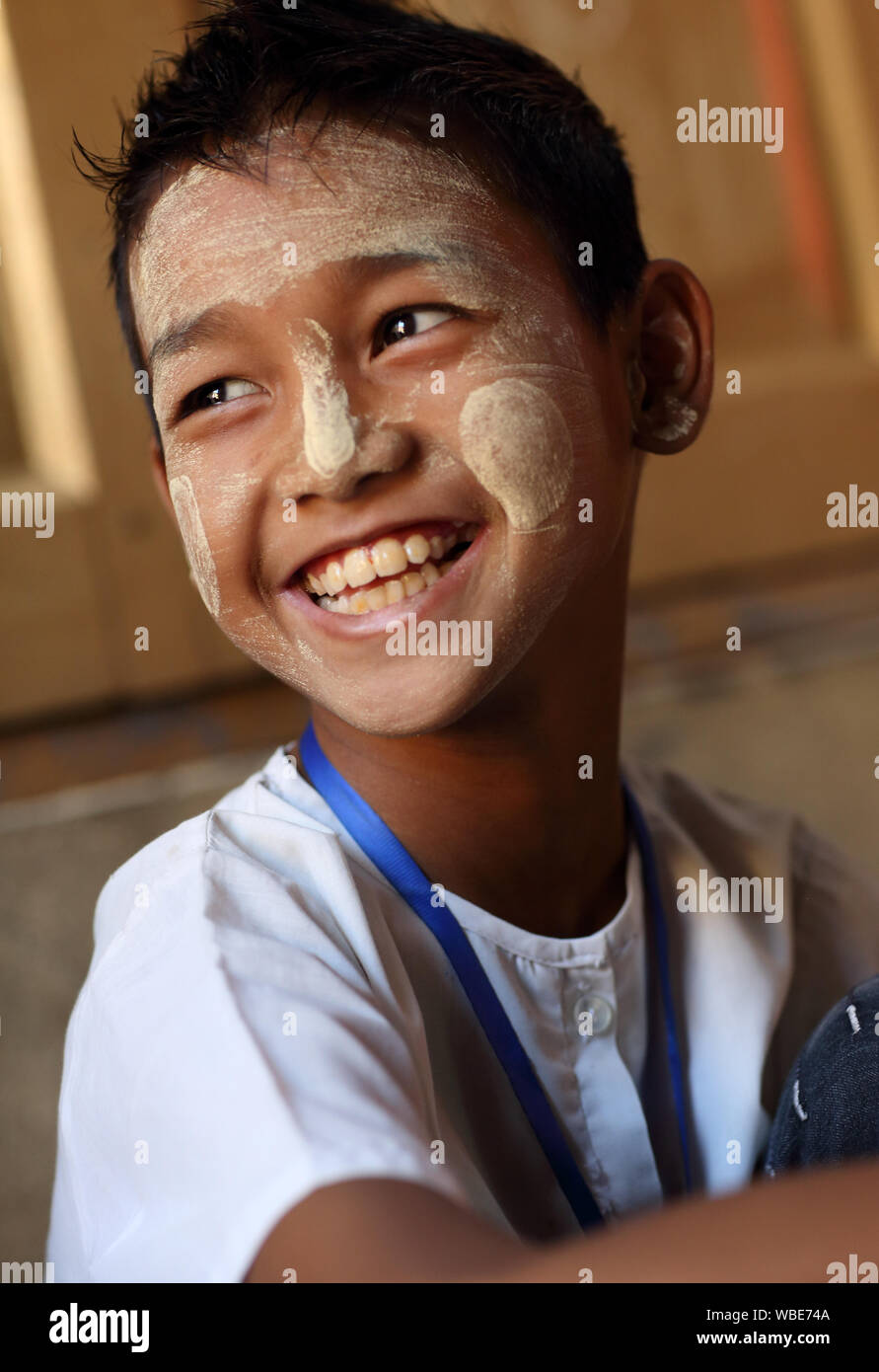 Burmese student in a primary school in Mandalay, Myanmar Stock Photo ...