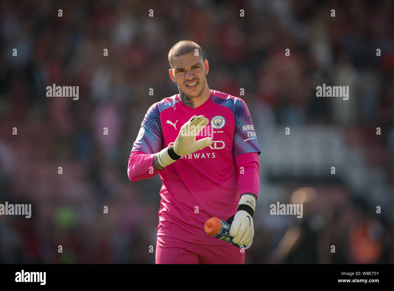 Goalkeeper Ederson of Man City during the Premier League match between ...