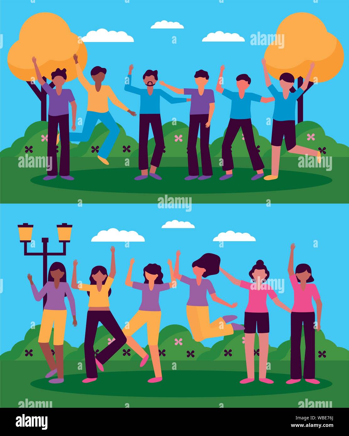 celebrating happy young people design Stock Vector Image & Art - Alamy