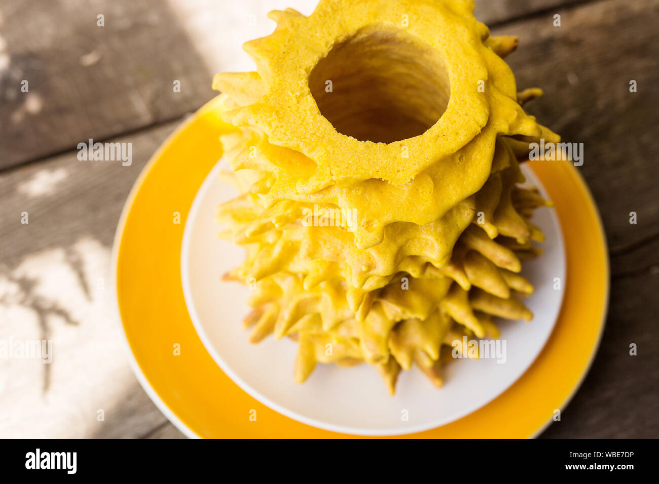 Tree cake. Baumkuchen. Traditional Germany and Lithuania layered cake ...