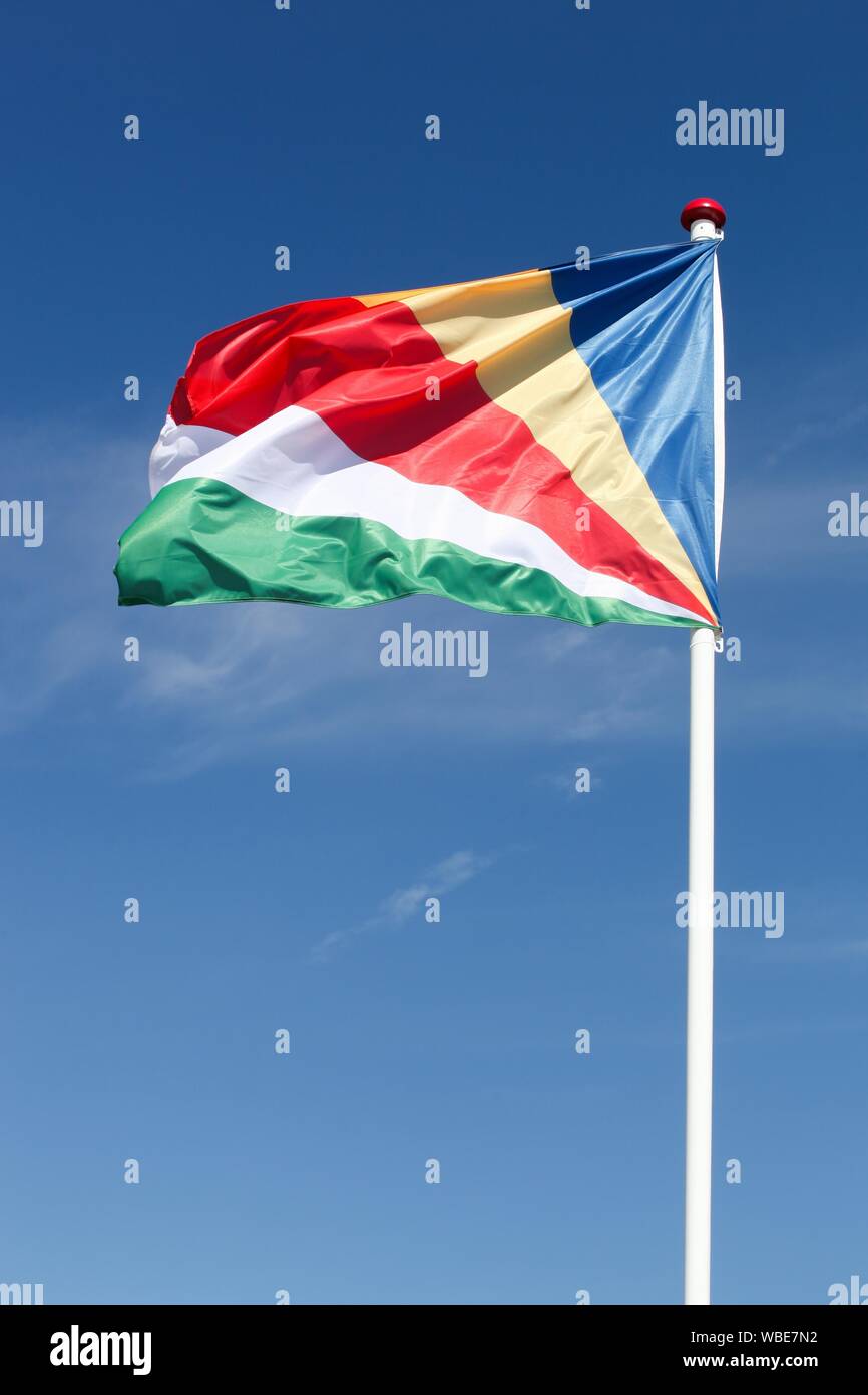 Seychelles waving flag hi-res stock photography and images - Alamy