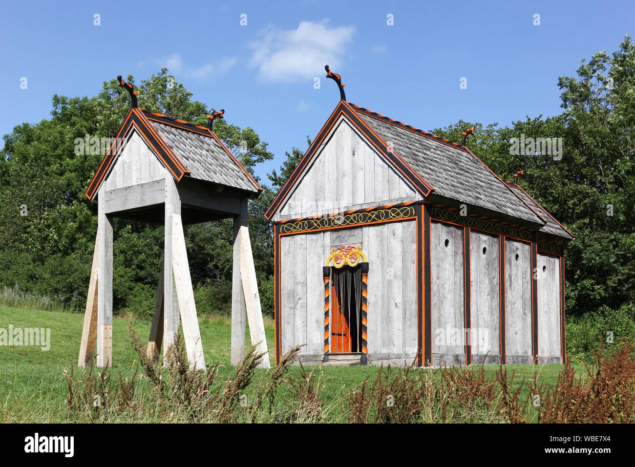 Viking stave church in Moesgaard near Aarhus in Denmark Stock Photo - Alamy