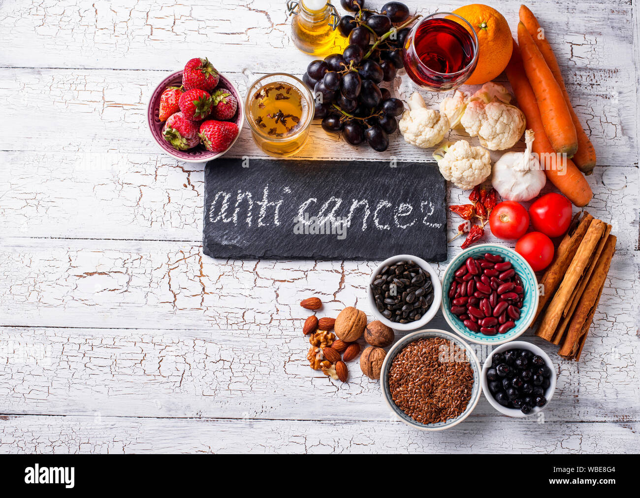 Cancer fighting products. Food for healthy Stock Photo - Alamy