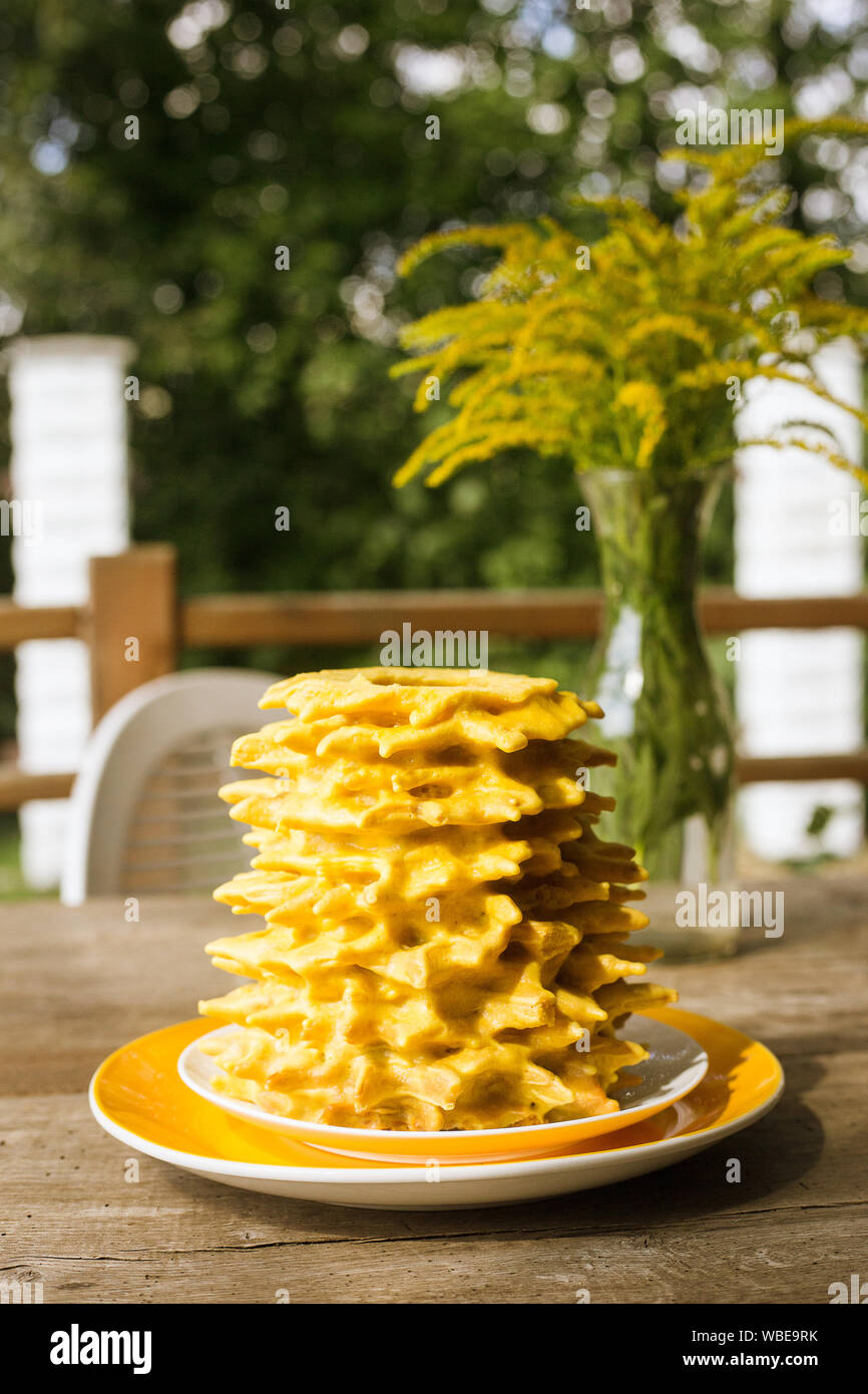 Tree cake. Baumkuchen. Traditional Germany and Lithuania layered cake ...