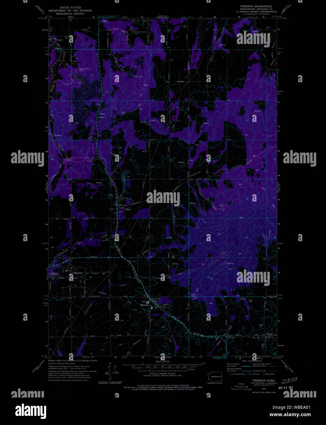 Map of freeman hi-res stock photography and images - Alamy