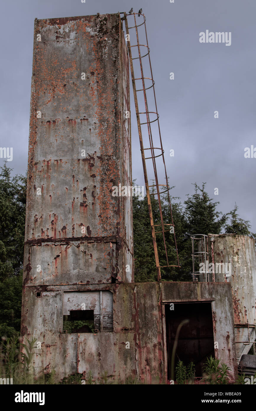 rusty concrete plant abandoned industrial wasteland in Trentemoult ...