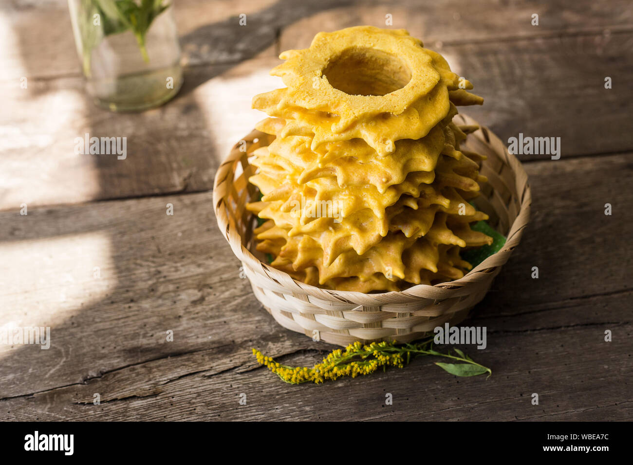 Tree cake. Baumkuchen. Traditional Germany and Lithuania layered cake ...