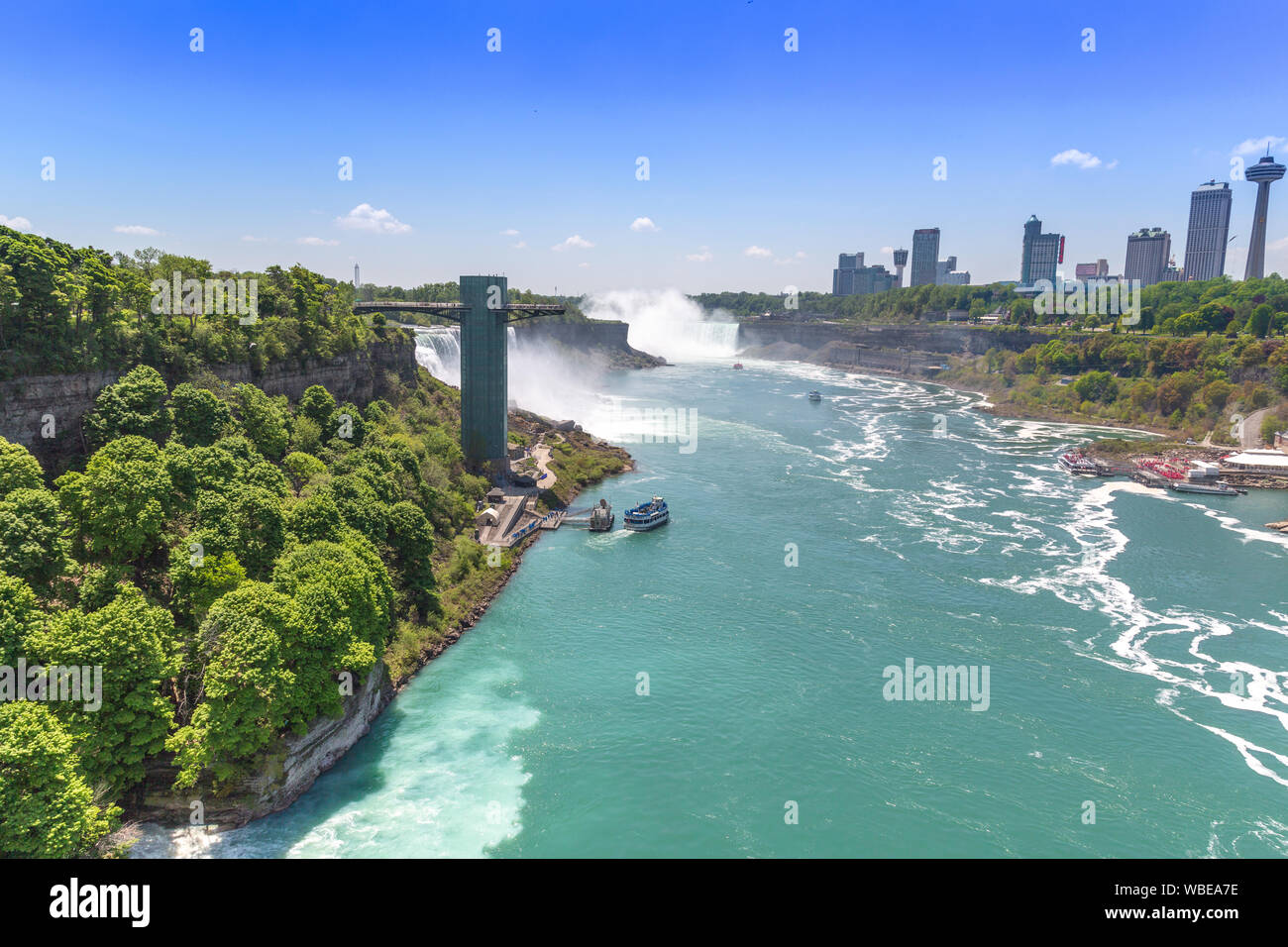 Buffalo, USA-20 July, 2019: Scenic Niagara Waterfall, American side ...