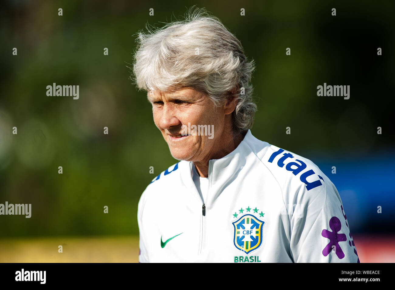 Sao Paulo, Brazil. 26th Aug, 2019. Pia Sundhage, coach, during ...