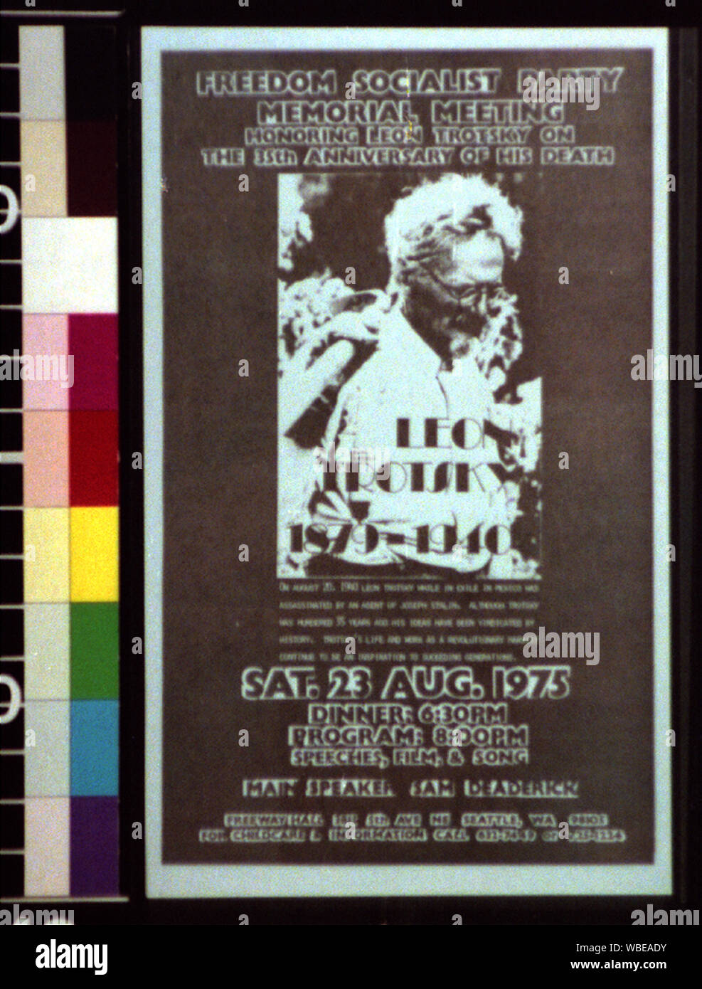 Freedom Socialist Party memorial meeting honoring Leon Trotsky on the ...